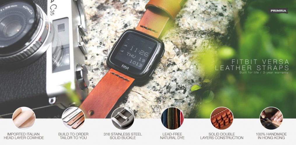 Fitbit Versa 3 4 Sense 2 Sport Band Full Grain Custom Made Leather ...