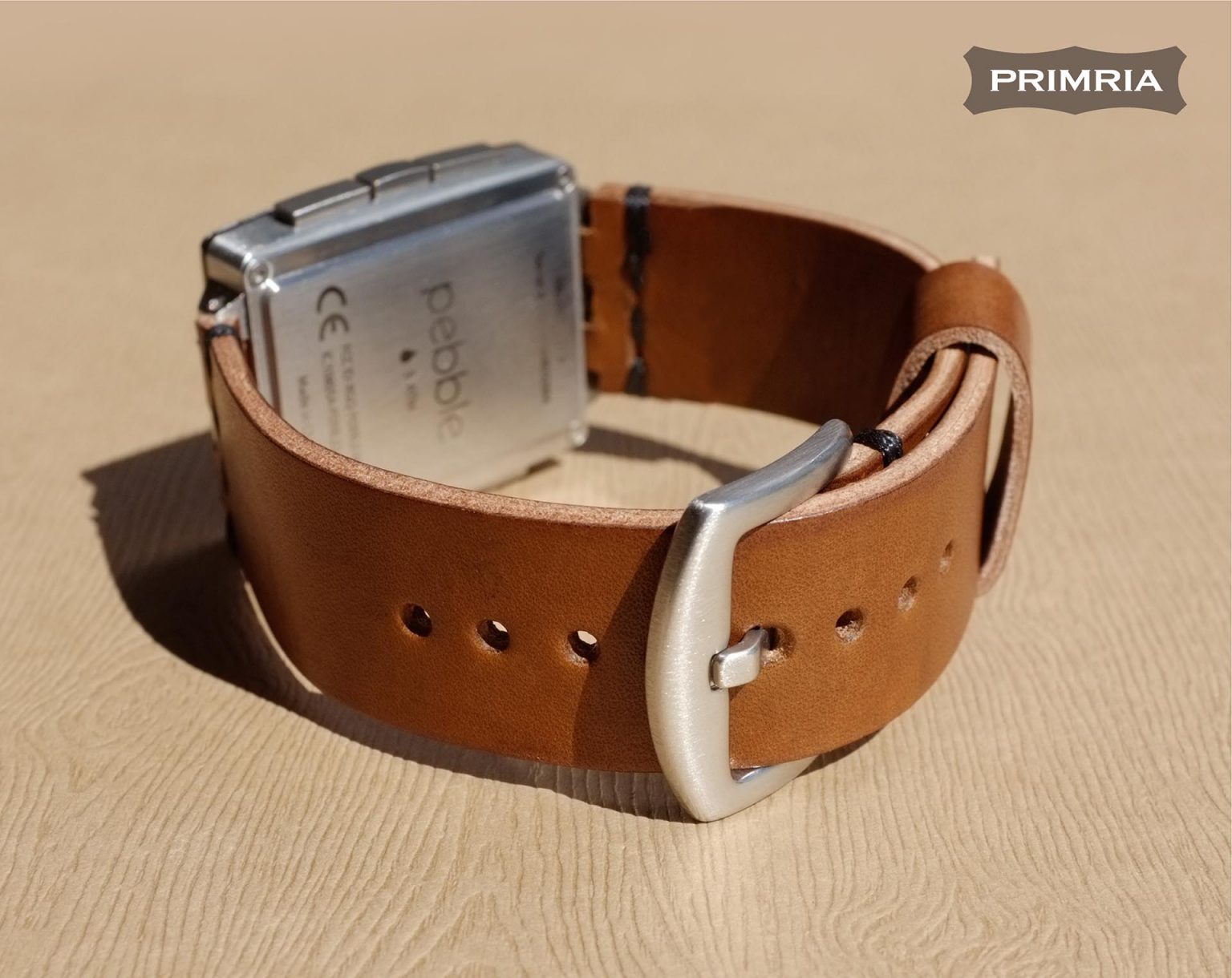 Pebble Steel Leather Straps / Band - Coffee Brown - PRIMRIA Watch Bands ...