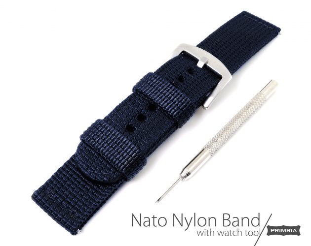 20mm 22mm 24mm Triple layer 2-piece military nylon diver band strap ...