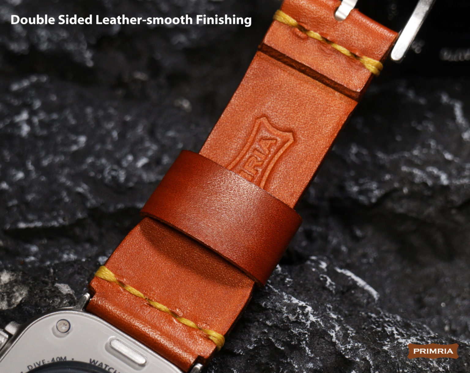 Apple Watch Ultra 2 Band 49mm SADDLE DOUBLE-BONDED Tapered Wide Leather ...