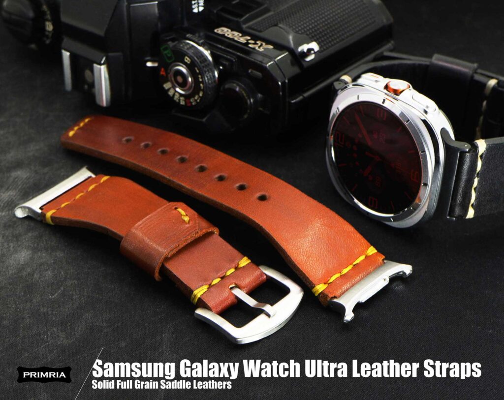 Samsung Galaxy Watch ULTRA Watch8 Classic Saddle Leather Straps Bands ...